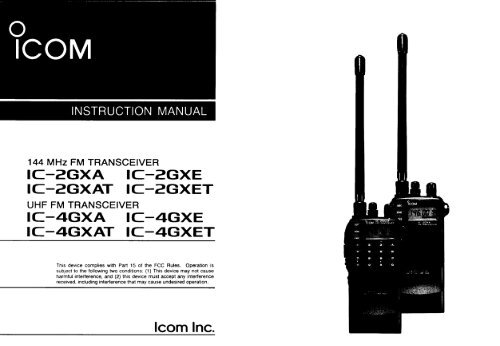 Icom IC-2GXET - A High-Quality Two-Way Radio for Reliable Communication ...
