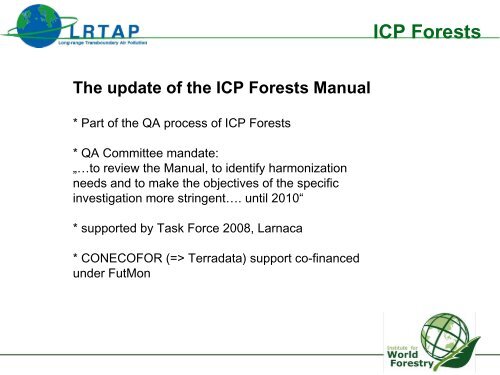 Folie 1 - ICP Forests