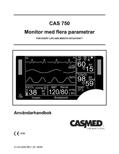 CAS 750 Monitor med flera parametrar CAS 750 Monitor med flera parametrar