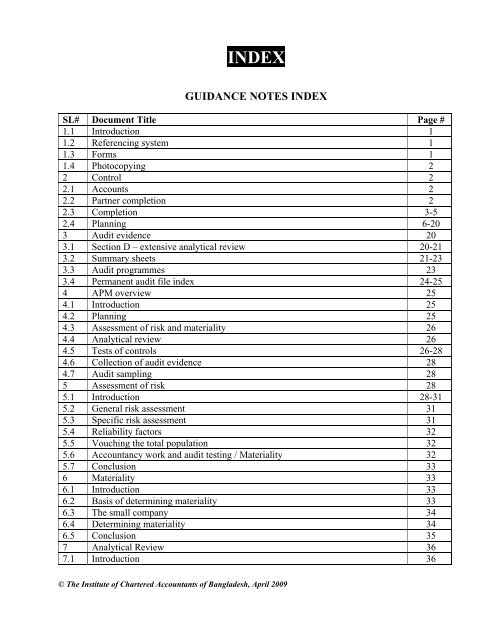Audit Practice Manual - Index.pdf - ICAB
