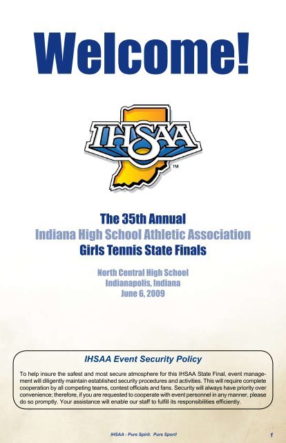 The 35th Annual Indiana High School Athletic Association ... - ihsaa