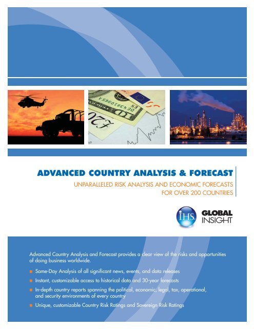 Advanced Country Analysis and Forecasting - IHS Global Insight