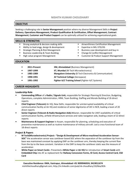 NISHITH KUMAR CHOUDHARY - Indian Institute of Management ...