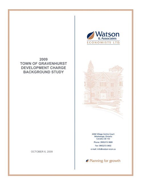 Development Charges Study - Town of Gravenhurst