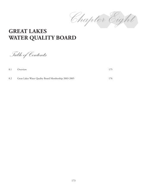 GREAT LAKES WATER QUALITY