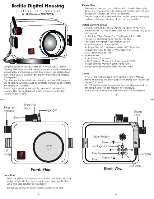 Ikelite Digital Housing - IKELITE Underwater Systems