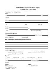 Resource Manual - International Embryo Transfer Society