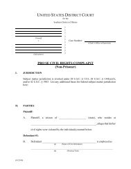 42 USC § 1983 Civil Rights Complaint form - Western District of ...
