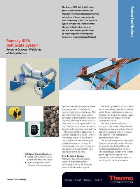 Ramsey IDEA Belt Scale System