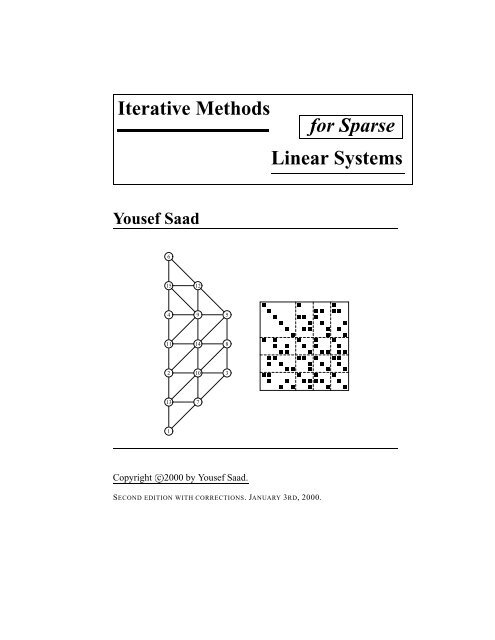 Iterative Methods For Sparse Linear Systems