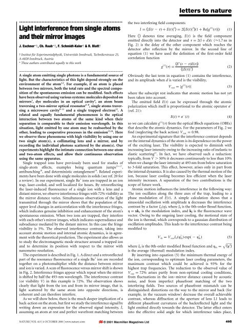 Light interference from single atoms and their mirror images