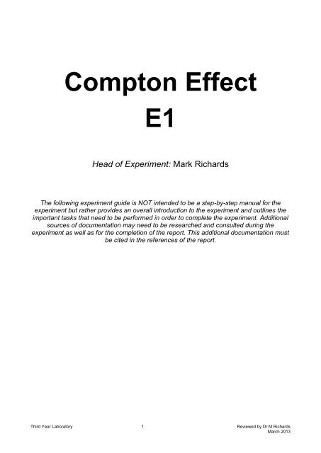 Compton Effect (PDF)