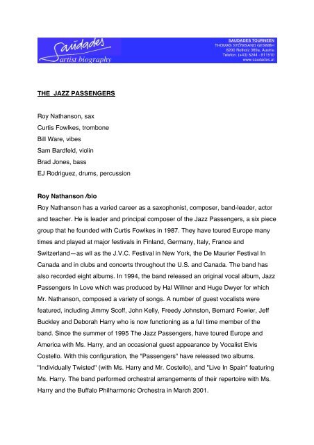 BIO of musicians (pdf)