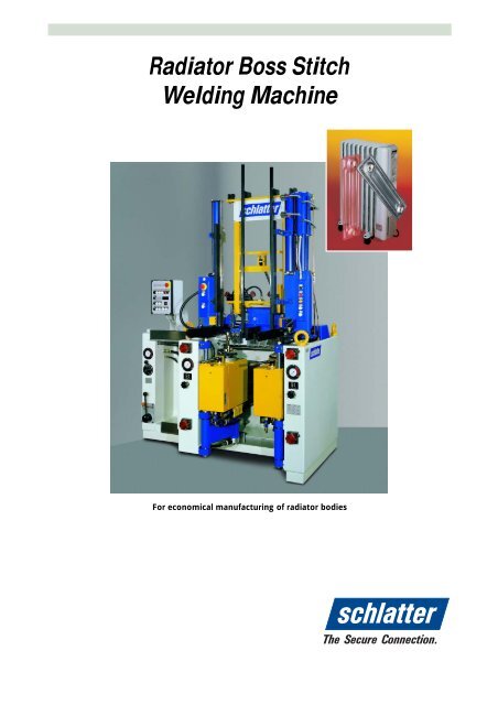 Radiator Boss Stitch Welding Machine - Schlatter