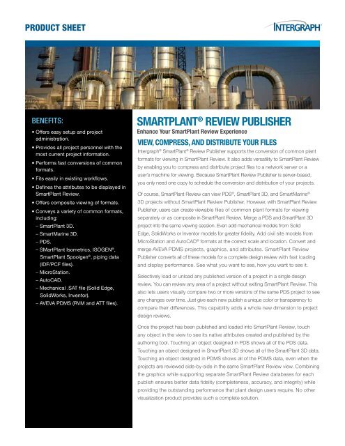 SmartPlant® Review Publisher - Intergraph