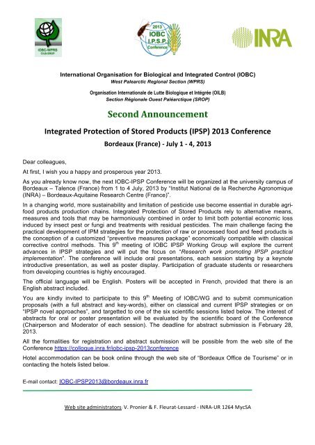 Second Announcement - IOBC-WPRS