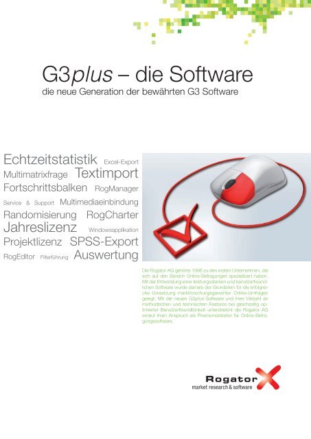 G3plus – die Software - Rogator AG