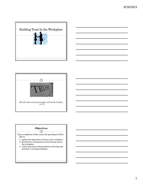 Building Trust PowerPoint Slides