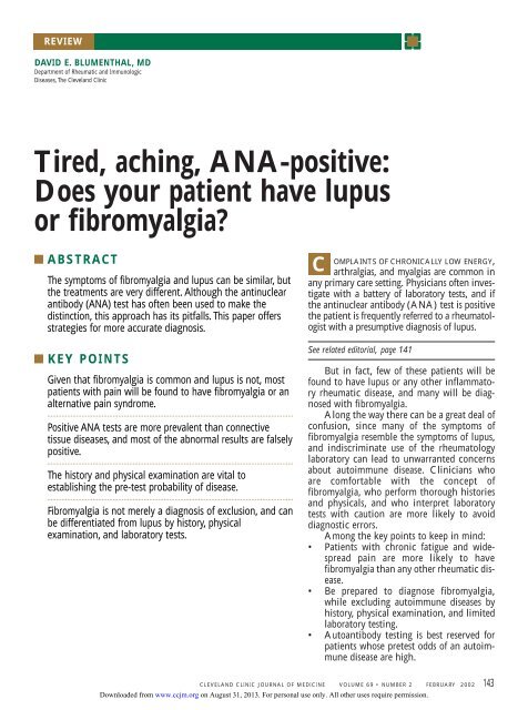 Tired Aching ANA positive Does Your Patient Have Lupus Or tired-aching-ana-positive-does-your-patient-have-lupus-or