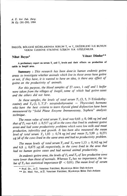 This research has been done in human endemic goi/re areas to ...