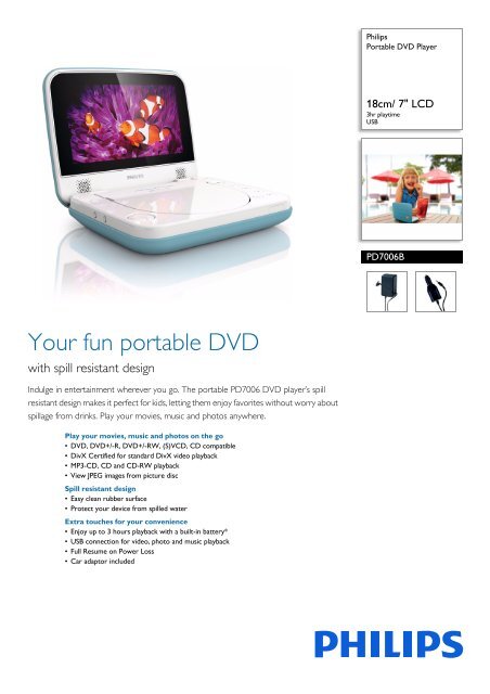 PD7006B/79 Philips Portable DVD Player