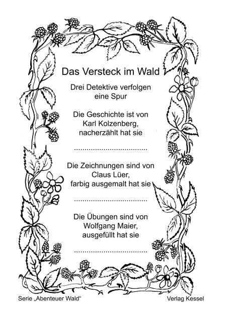 Das Versteck im Wald - Forstbuch.de