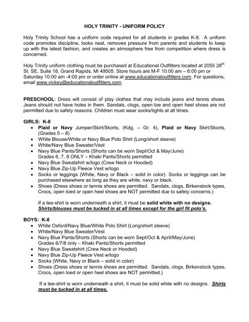 Dress Code - Catholic Web