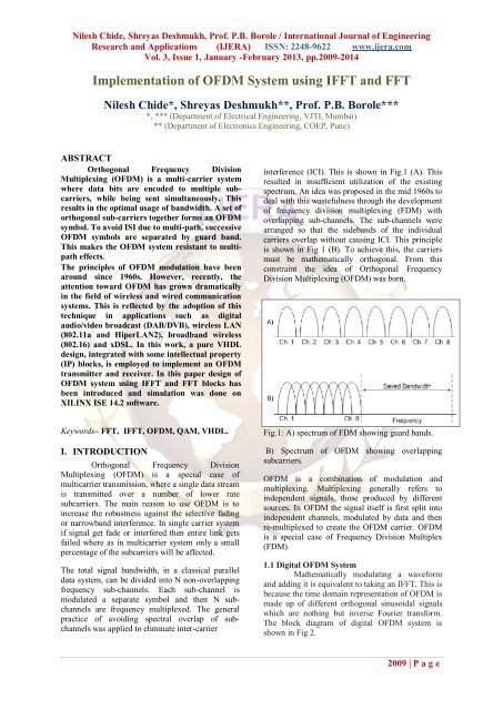 Implementation Of Ofdm System Using Ifft And Fft