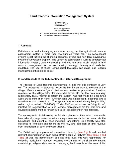 Land Records Information Management System