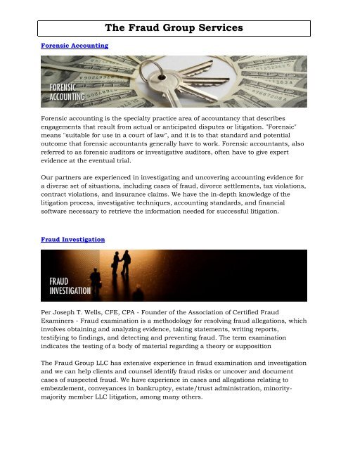 The Fraud Group Services