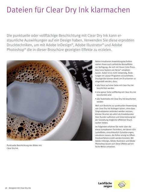 Datenaufbereitung Digitaldruck mit Lack (Clear Dry Ink)