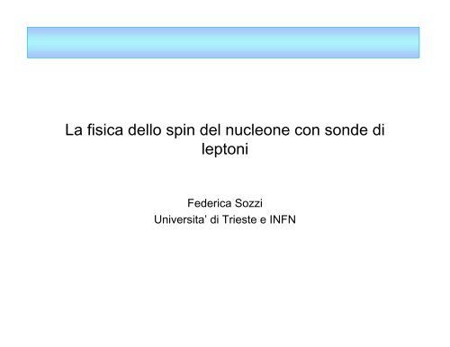 La fisica dello spin del nucleone con sonde di leptoni