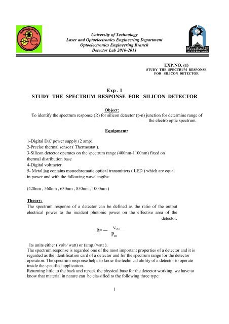 Study the spectrum response for silicon detector