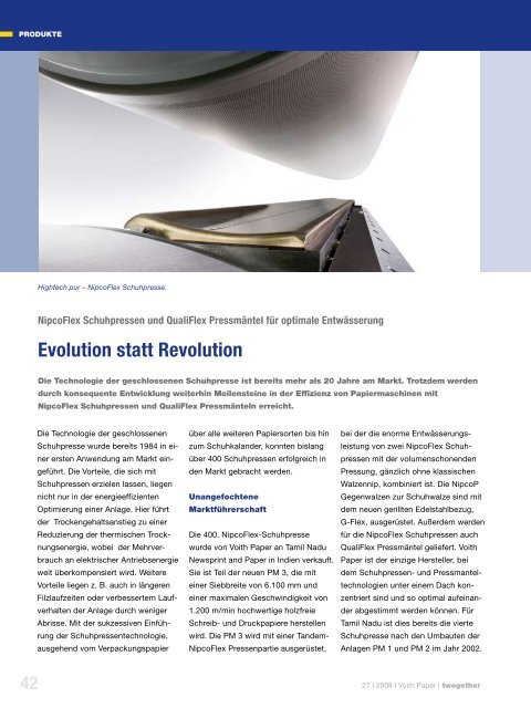 Evolution statt Revolution - Voith