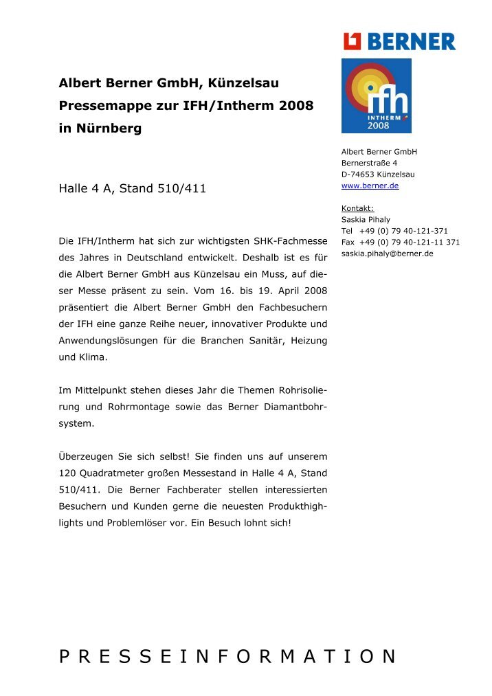 Web.berner.de Magazine