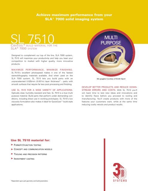 SL 7510 - 3D Systems