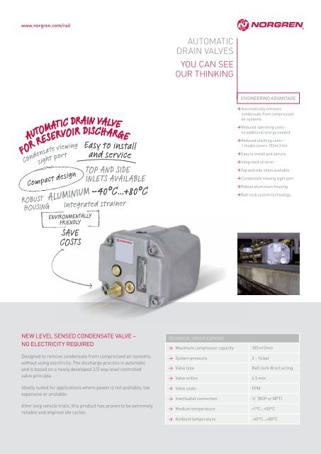 Automatic drain valves