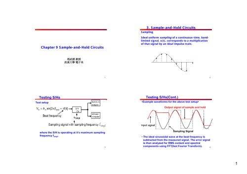 Chapter 9 Sample-and-Hold Circuits 3. Sample-and-Hold ... - 長庚大學