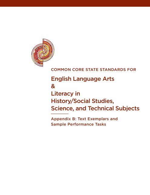Appendix B Text Exemplars And Sample Performance Tasks