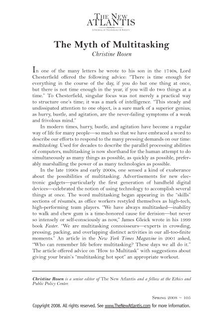 The Myth of Multitasking