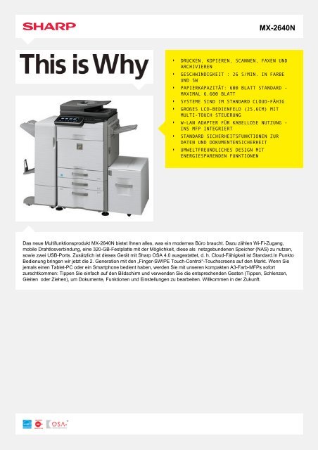 Sharp MX 2640 N