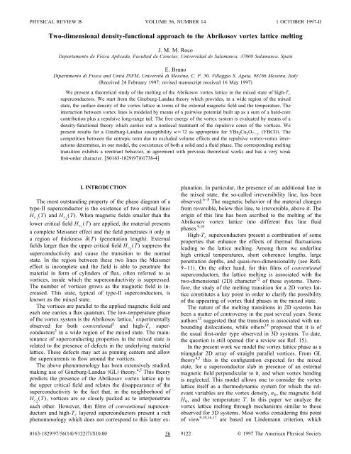 Phys. Rev B 56, 9122