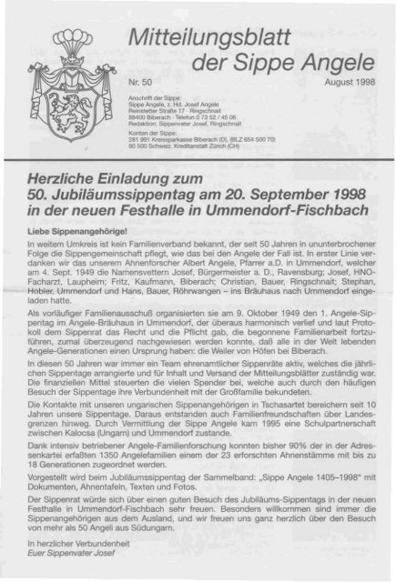 Das Mitteilungsblatt 50 von 1998 als pdf-Datei - Angele Sippe ...