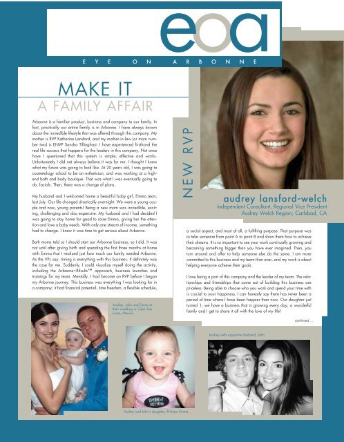 RVP Audrey Lansford-Welch - Arbonne