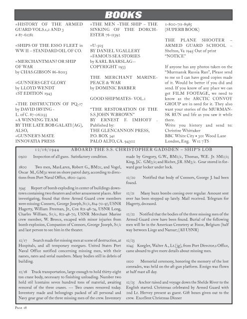 +HISTORY OF THE ARMED GUA