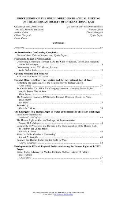 Current issue table of contents - ASIL