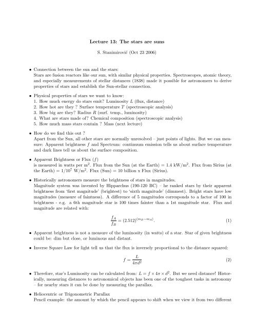 Lecture summary notes -- PDF Lecture summary notes -- PDF