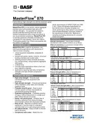 Datasheet - Masterflow 410 Plus - BASF Construction Chemicals