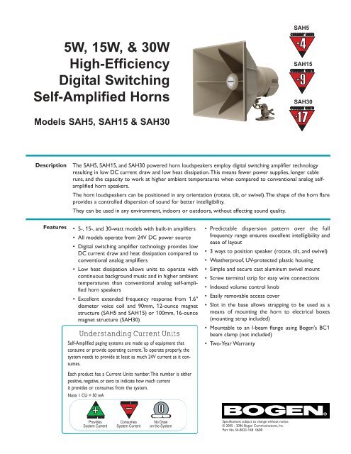 Spec - Bogen Communications