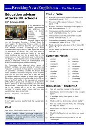 Two-Page Mini-Lesson - Breaking News English